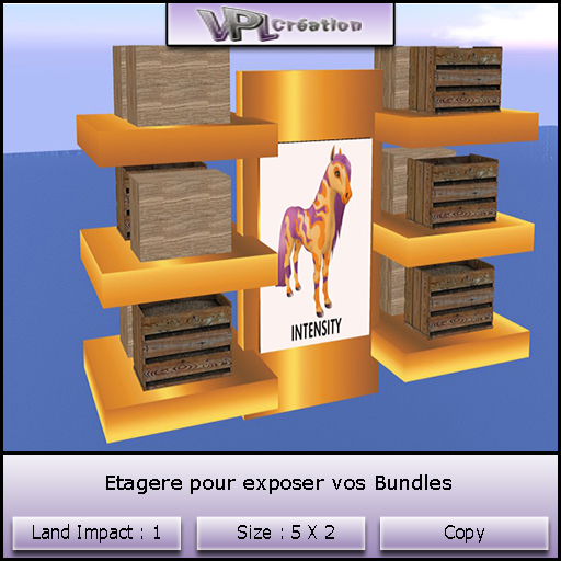 Second Life Marketplace Etagere Bundles Jaune Orange